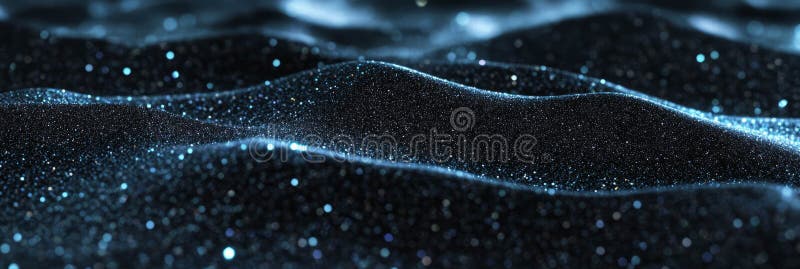 Reflective Black Sand Texture Under Dark Sky Creates Serene Atmosphere ...