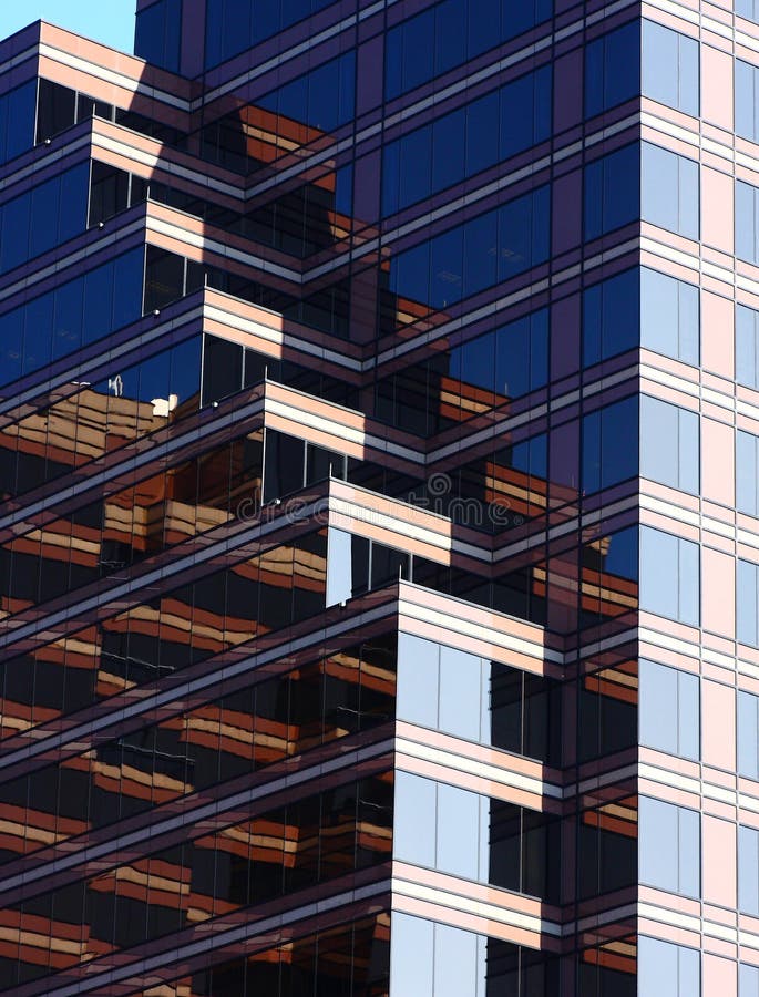 Reflective Brown Glass Angles Stock Image - Image of city, wall: 27981493