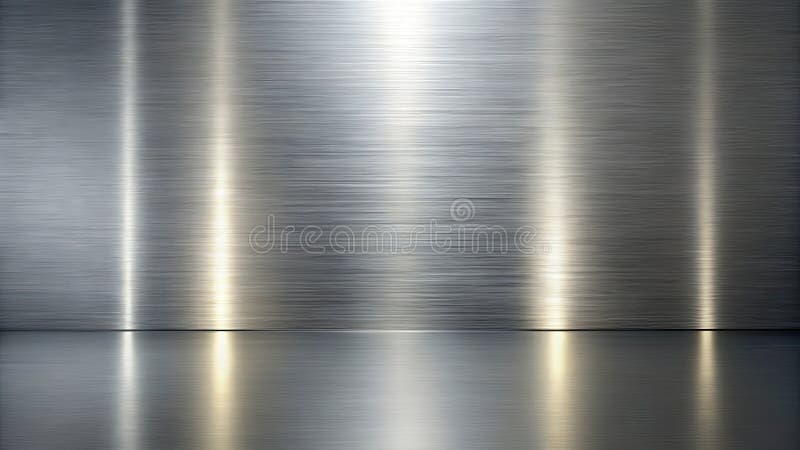 Reflective Brushed Metal Surface with Vertical Highlights and Polished ...