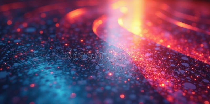 Reflective Brushed Metal, Swirling Light Patterns, Close Up, Light ...