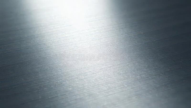 Reflective Brushed Stainless Steel Plate, Subtle Light Gleam, Texture ...