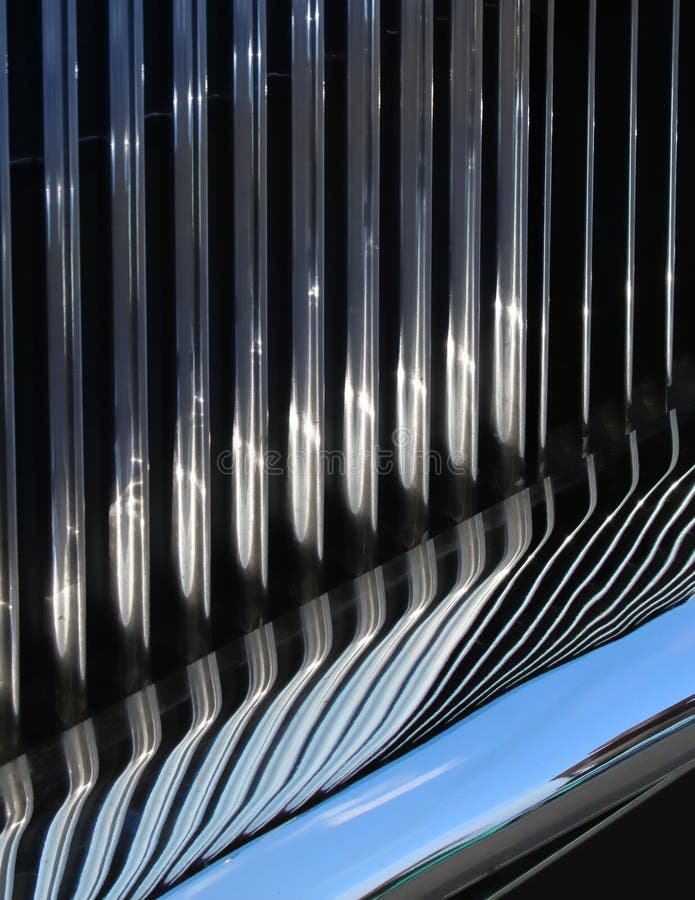 Reflective car grille stock image. Image of detail, auto - 24074803