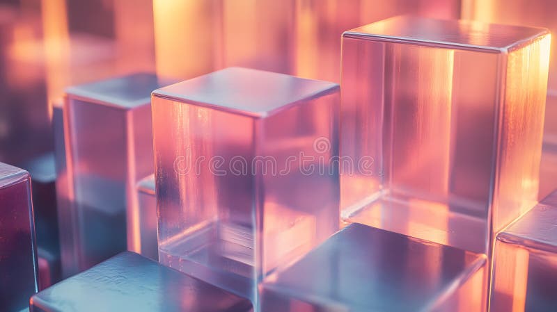 The Reflective Cubic Forms Creating an Interesting Light Arrangement ...