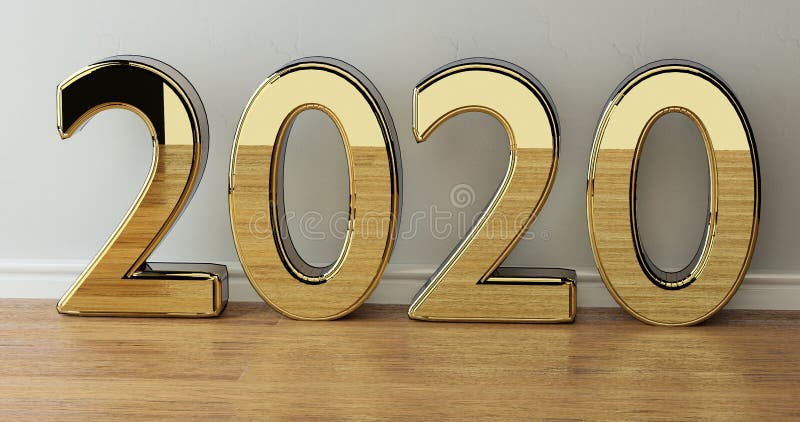 Reflective 3D 2020 Sign stock image. Image of wall, decade - 182355661