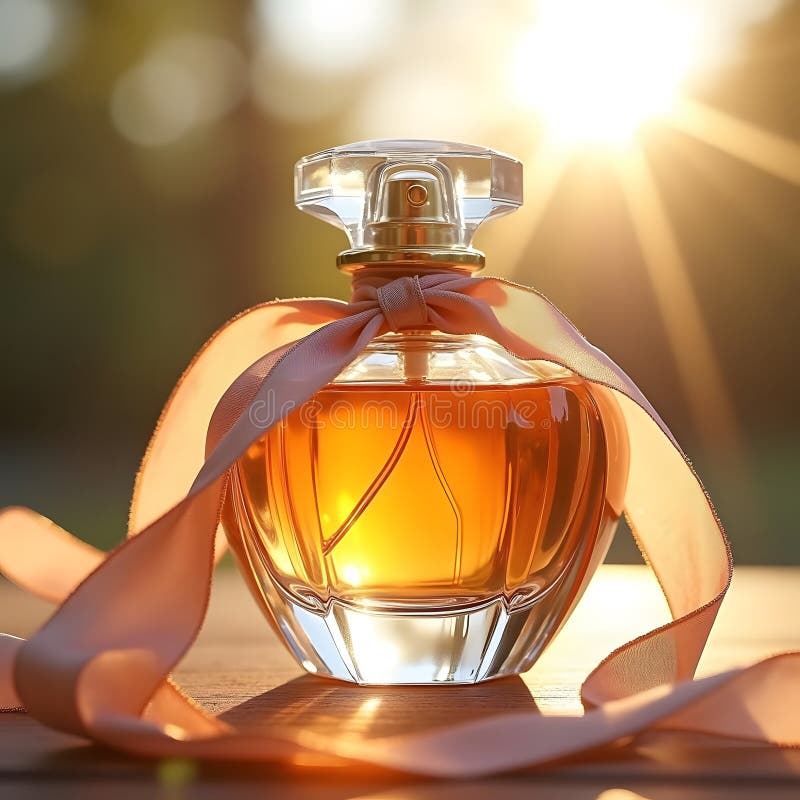 Whispers of Elegance a Perfume Bottle in the Sunlight Stock ...