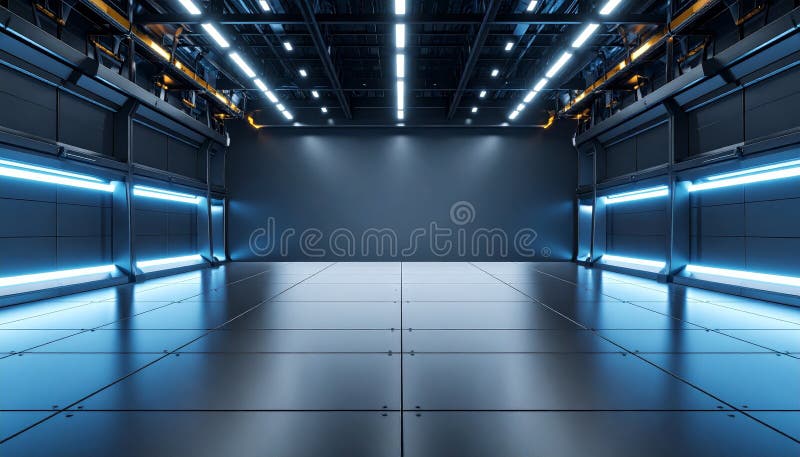 Reflective Elegance, a Room Illuminated by Mirrors and Modern Lighting ...