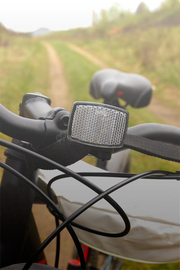 Reflective Element on the Handlebars of a Bicycle with a Steering Bag ...