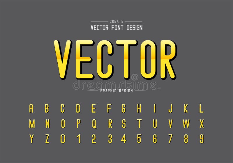 Reflective Font and Alphabet Vector, Gradient Letter Style Typeface and ...