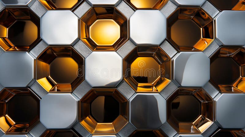 Reflective Geometric Tile Pattern Stock Illustration - Illustration of ...