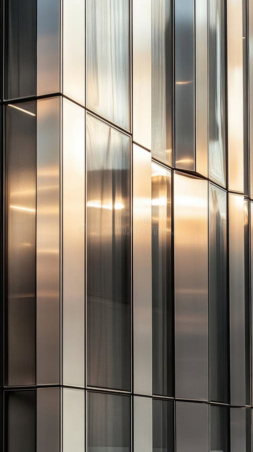 Reflective Glass Facade of Modern Building at Sunset Stock Image ...