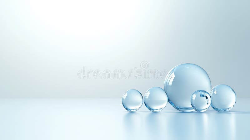 Reflective Glass Spheres, a Study of Light and Shadow on White Surface ...