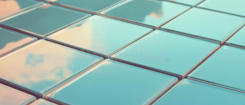 Reflective Glass Tiles Create an Elegant and Modern Surface Design in ...