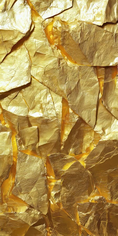 Reflective Gold Metal Surface Background, Shiny Texture of Golden Foil ...