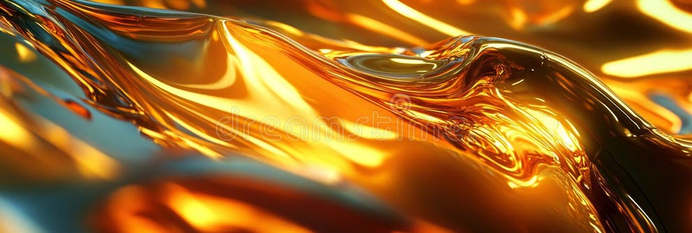 Reflective Golden Symphony a Close-Up of Dynamically Lit Gold Texture ...