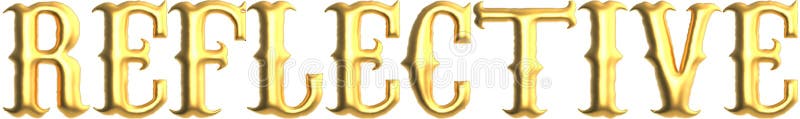 Reflective Golden Text , 3d Rendering Stock Illustration - Illustration ...