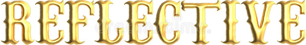 Reflective Golden Text , 3d Rendering Stock Illustration - Illustration ...