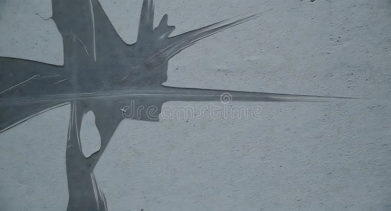 Abstract Pattern of Reflective Grey Paint on Textured Concrete Surface ...