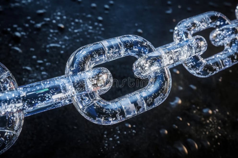 Reflective Ice Chain a Fragile Symbol of Vulnerability and Connection ...