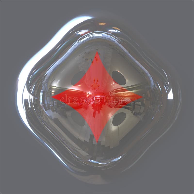 Reflective Illustration of a Playing Card. Stock Illustration ...