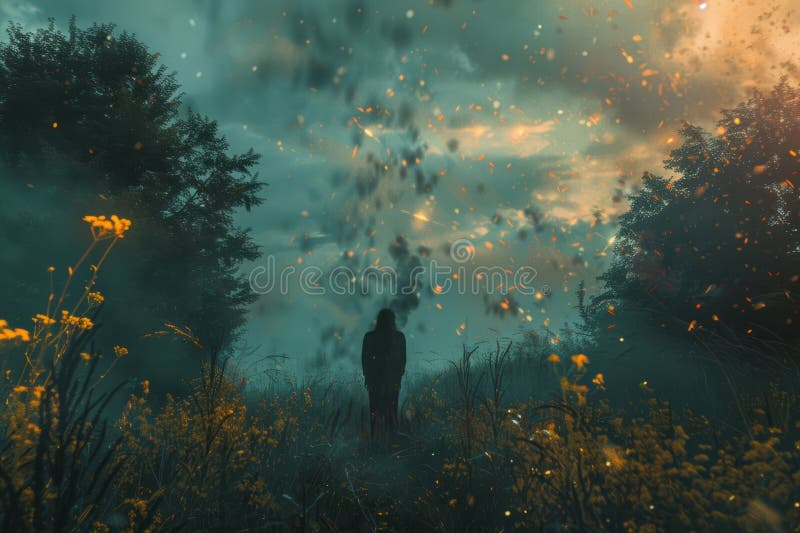 Reflective Image Addressing Global Ecological Challenges and Human ...