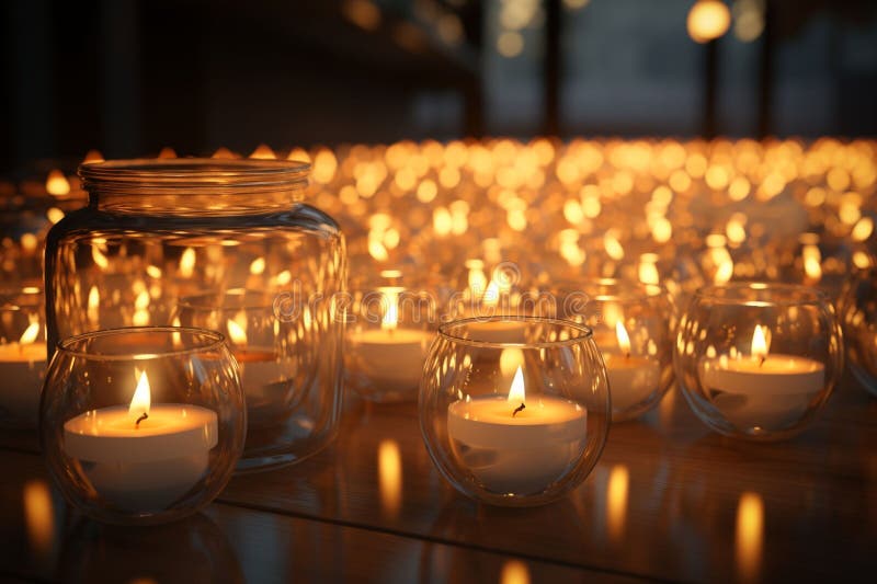 Reflective Images of Candlelight Vigils Honoring Stock Illustration ... Reflective Images of Candlelight Vigils Honoring Stock Illustration ...