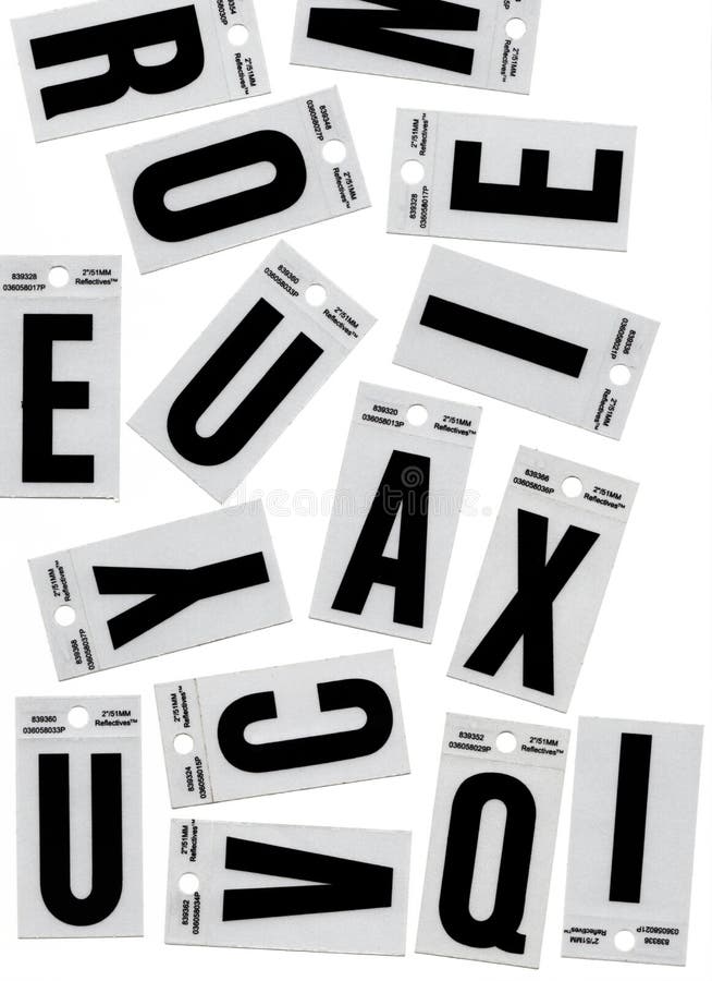 Reflective Letters on Top of Each Other Stock Illustration ...