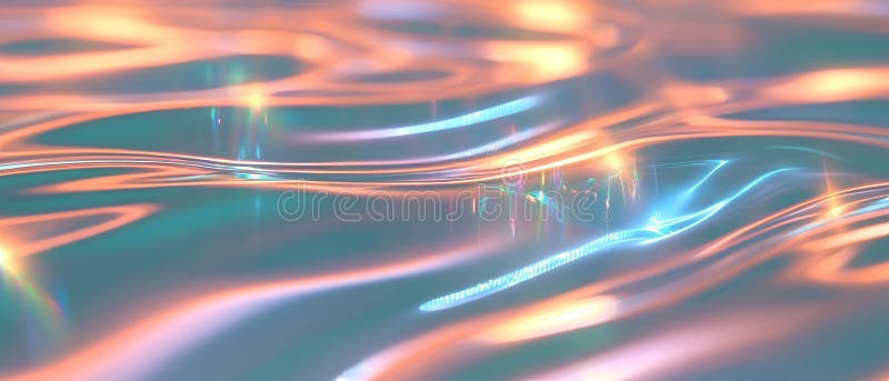 Reflective Light Waves Create an Abstract Background with Central Space ...