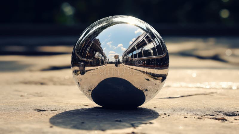 Reflective metal ball stock illustration. Illustration of reflective ...