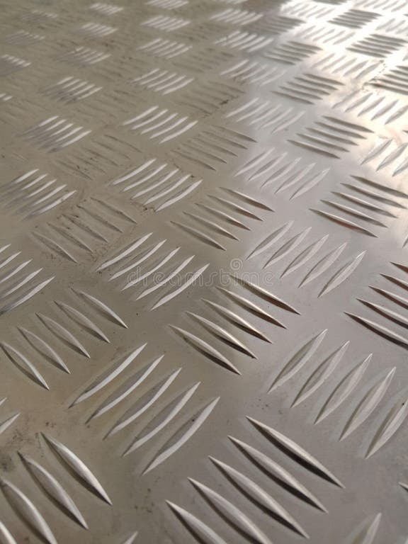 Reflective Metal Floor Pattern Stock Photo - Image of architectural ...