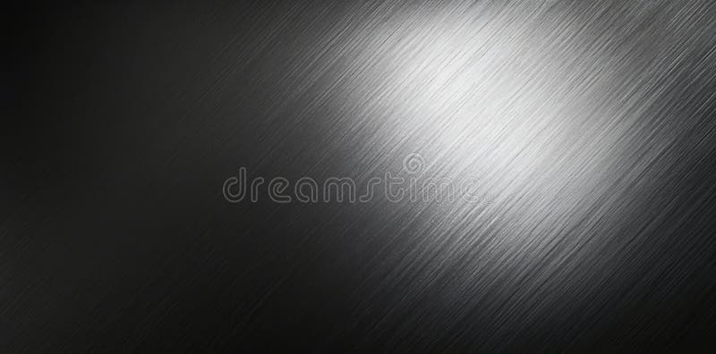 A Reflective Metal Surface Displays a Brushed Texture and Varying Light ...