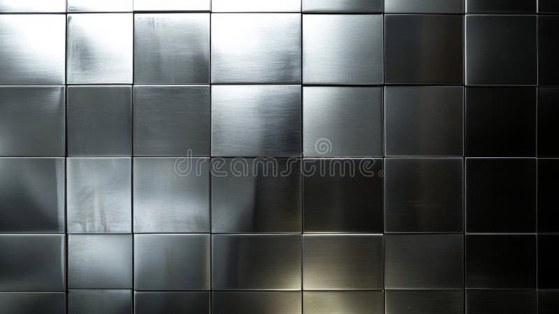 Reflective Metal Tiles Background Texture Stock Illustration ...