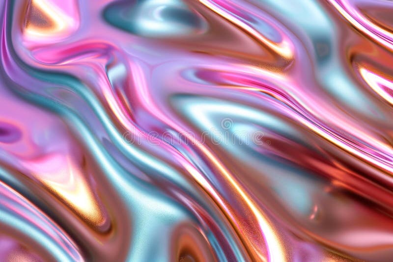 Reflective Metallic Fabric in Shades of Blue, Gold, and Copper, with a ...