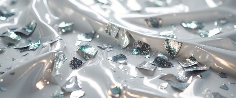Reflective Metallic Flakes on Textured Plastic Background for Creative ...