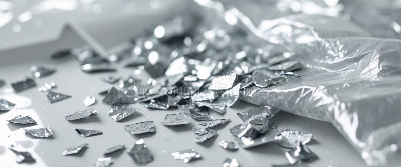 Reflective Metallic Flakes on Textured Plastic Background for Creative ...