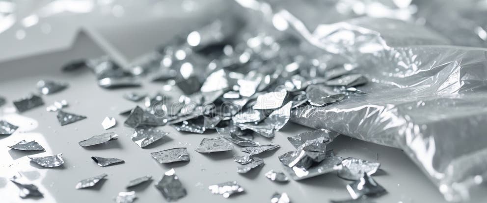 Reflective Metallic Flakes on Textured Plastic Background for Creative ...