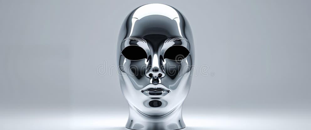 Reflective Metallic Mask a Futuristic Design Stock Illustration ...