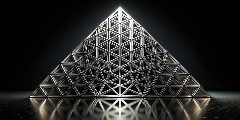 A Reflective Metallic Pyramid Structure Composed of Interlocking ...