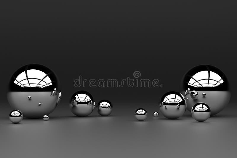 Reflective Metallic Spheres in Minimalist Composition for Modern ...