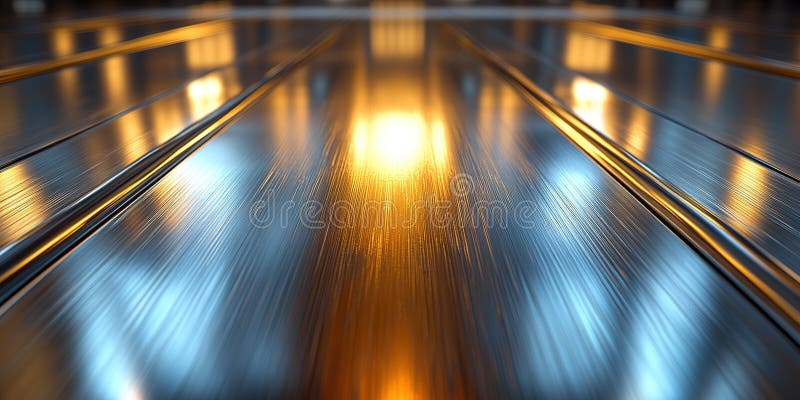 Reflective Metallic Surface Capturing Light in a Modern Indoor Setting ...