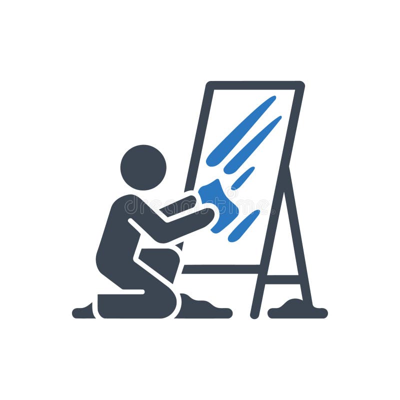 Reflective Mirror Cleaning Icon Stock Vector - Illustration of ...