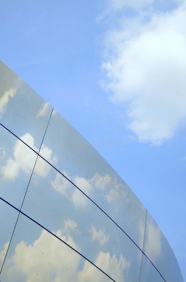 Reflective Modern Office Building Stock Image - Image of mirror, glass ...