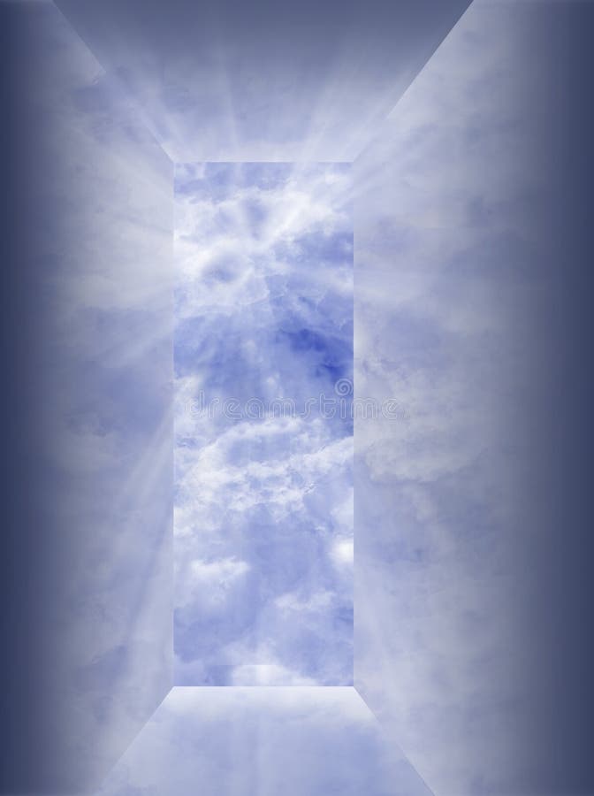 Reflective opening to sky stock illustration. Illustration of graphic ...