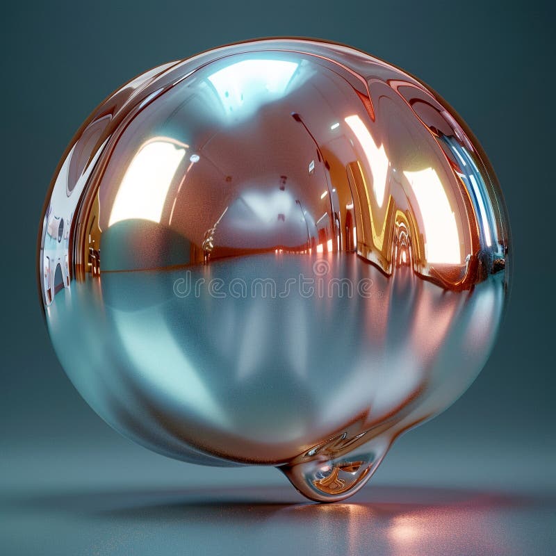 Reflective Orb Showcasing Light and Space in a Modern Interior Stock ...