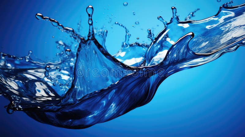 Reflective Paint Splash Blue Stock Illustration - Illustration of fluid ...