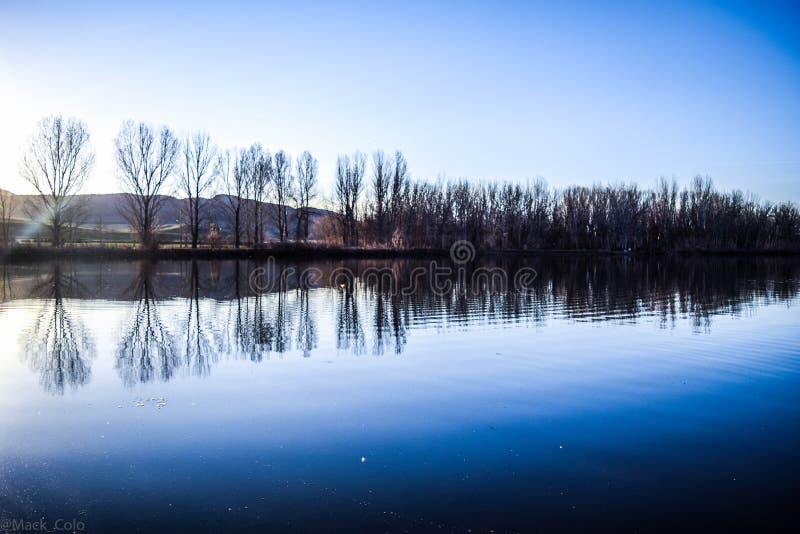 Reflective Pond stock photo. Image of lights, pond, colorado - 72326682