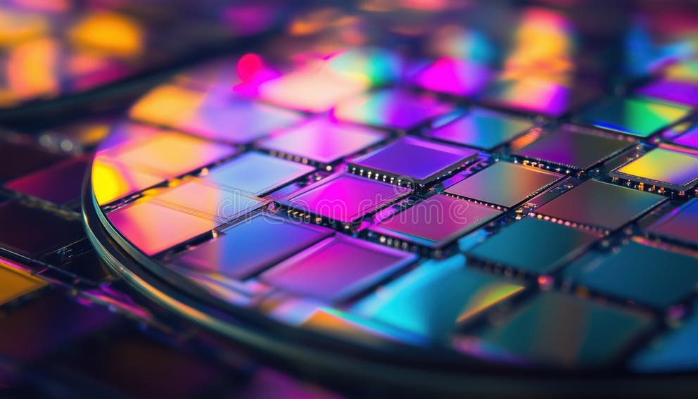 Reflective Properties of Silicon Chip Wafers Demonstrating Variations ...