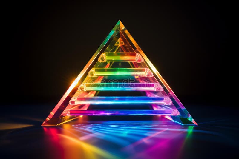 Reflective Rainbow Prism Lights Illumination. Generate Ai Stock Image ...