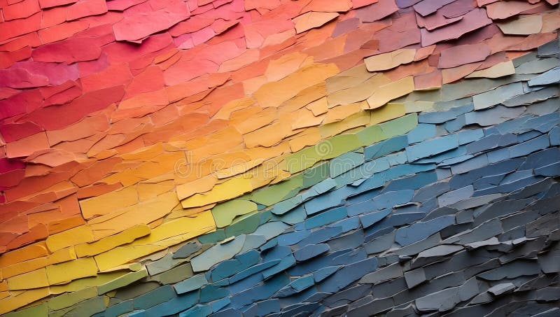 Reflective Rainbow Tranquility: Slate Gradient Bliss. AI Generate Stock ...
