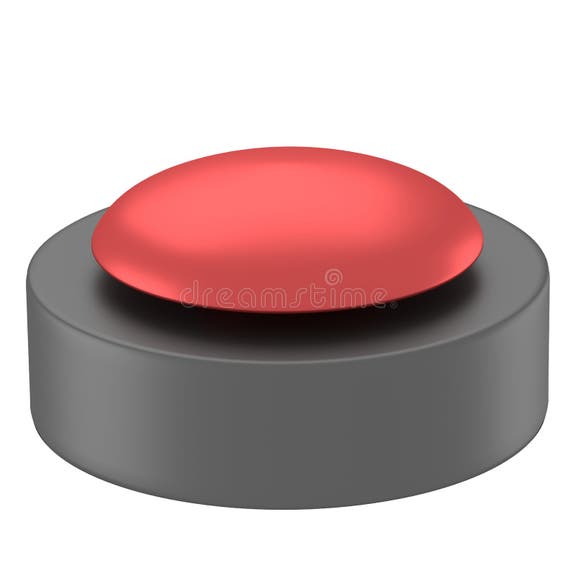 Reflective Red Button with Black Base Stock Illustration - Illustration ...
