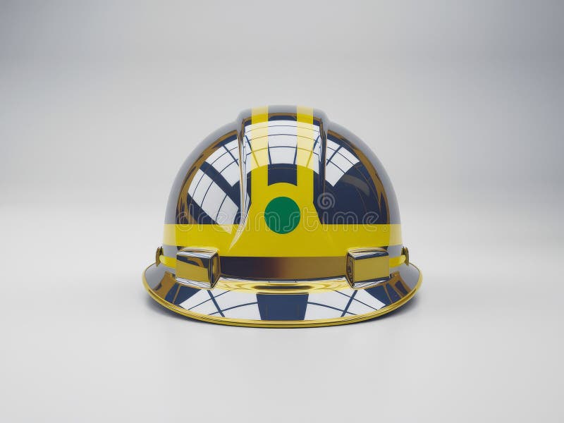 Reflective Safety Helmet with Modern Geometric Design Stock Image ...